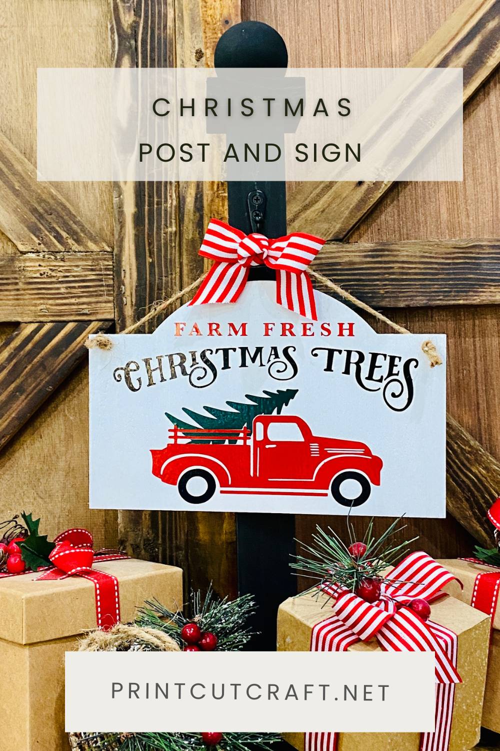 Winter Post and Sign - Print Cut Craft
