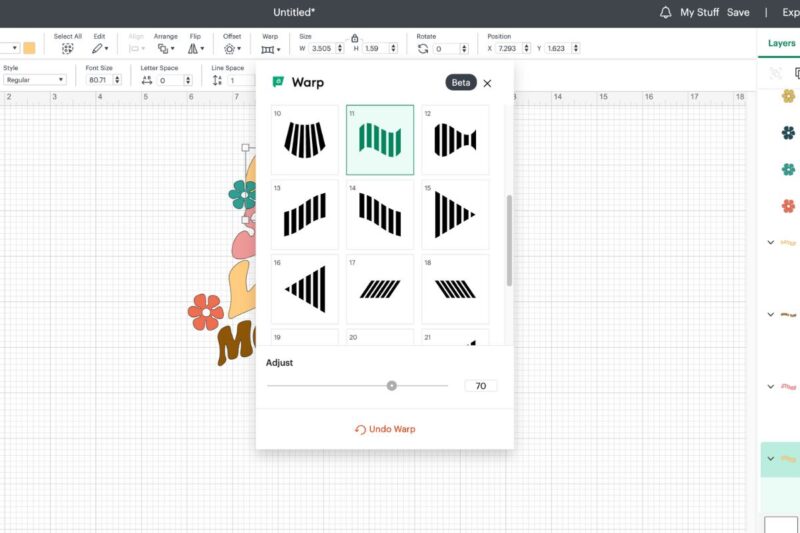 How to Warp Text in Cricut Design Space - Print Cut Craft
