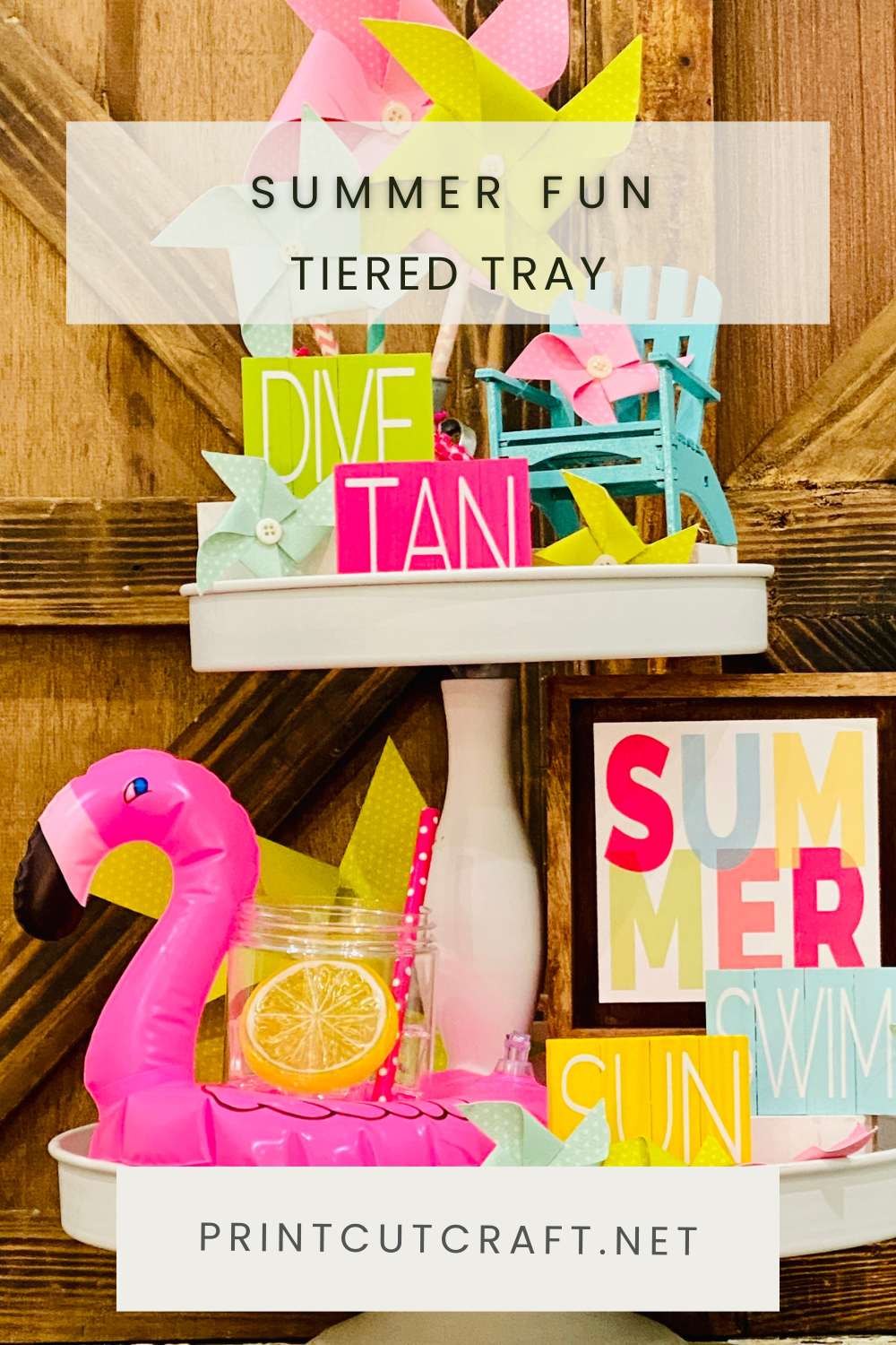 Summer Fun Tiered Tray - Print Cut Craft